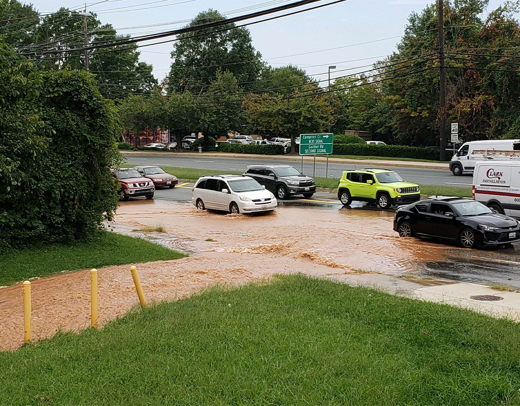 Water Pipe Mishap Causes Flooding, Backups Near Eastbound Shady Grove ...