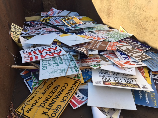 County Plans to Remove Illegal Signs Thursday - Montgomery Community Media