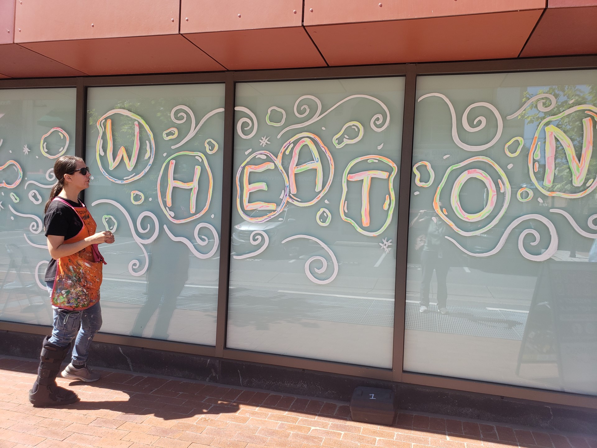 Artist Paints Storefront Windows to Help Beautify Downtown Wheaton ...