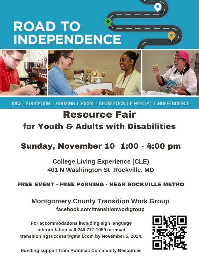 Road to Independence Resource Fair Set for Nov. 10 in Rockville ...